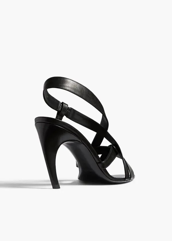 Khaite Sadie Sandal In Glazed Leather