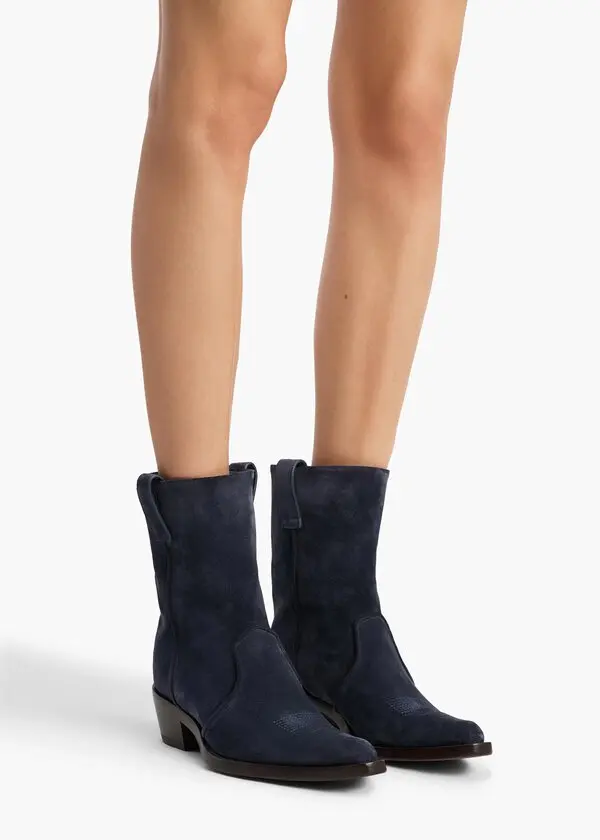 Khaite Clive Ankle Boot In Suede