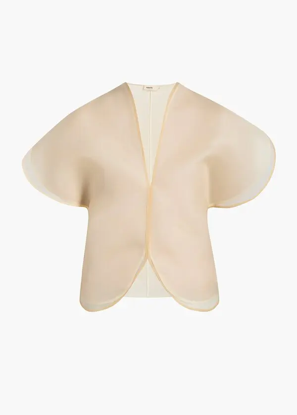 Khaite Briar Silk Organza Top - Champagne