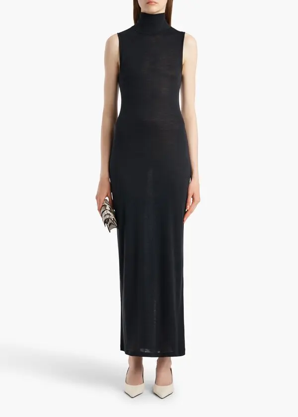 Khaite Demi Dress In Wool Silk