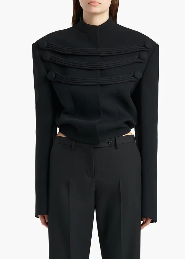 Khaite York Jacket With Cord Embroidery