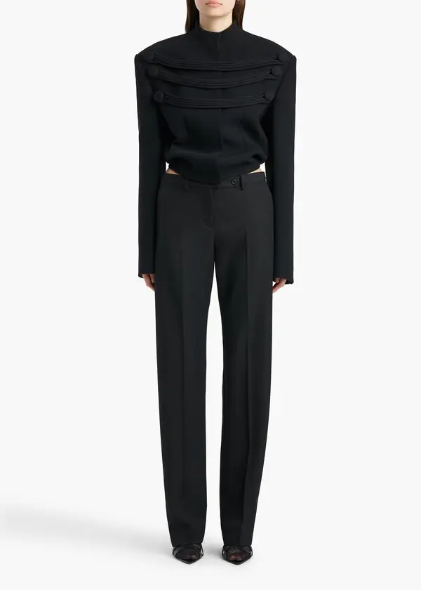 Khaite York Jacket With Cord Embroidery