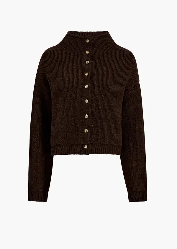 Khaite Marjorie Cashmere Cardigan - Bark