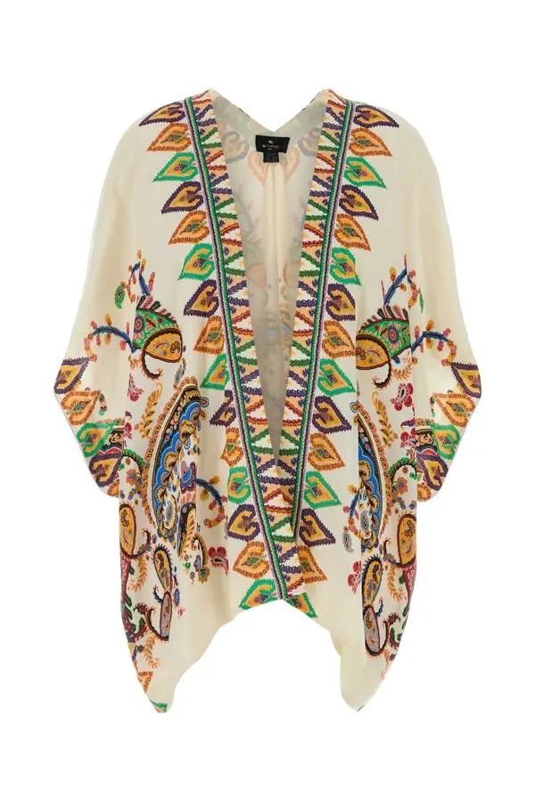 Etro Printed Viscose Cape - Multicolor