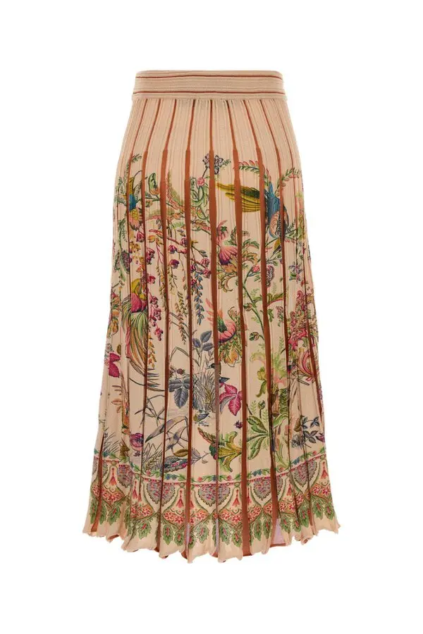 Etro Printed Polyester Blend Skirt