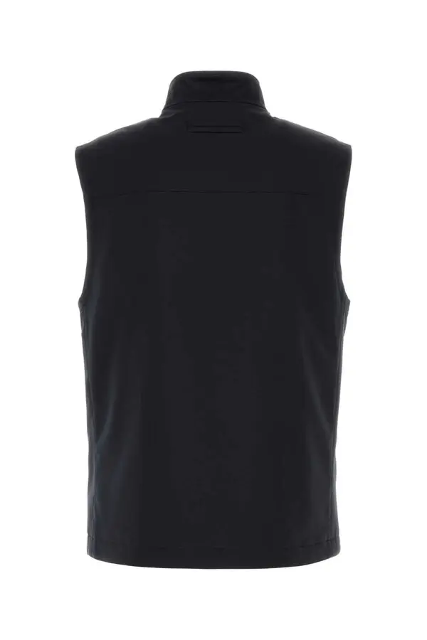 Zegna Midnight Polyester Motorin Sleeveless Jacket
