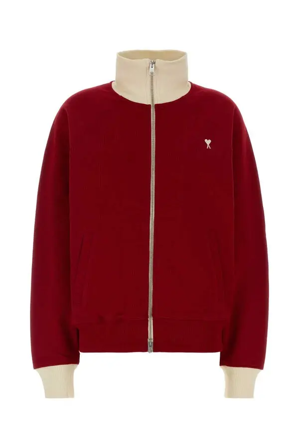 AMI Paris Cotton Sweatshirt - Red