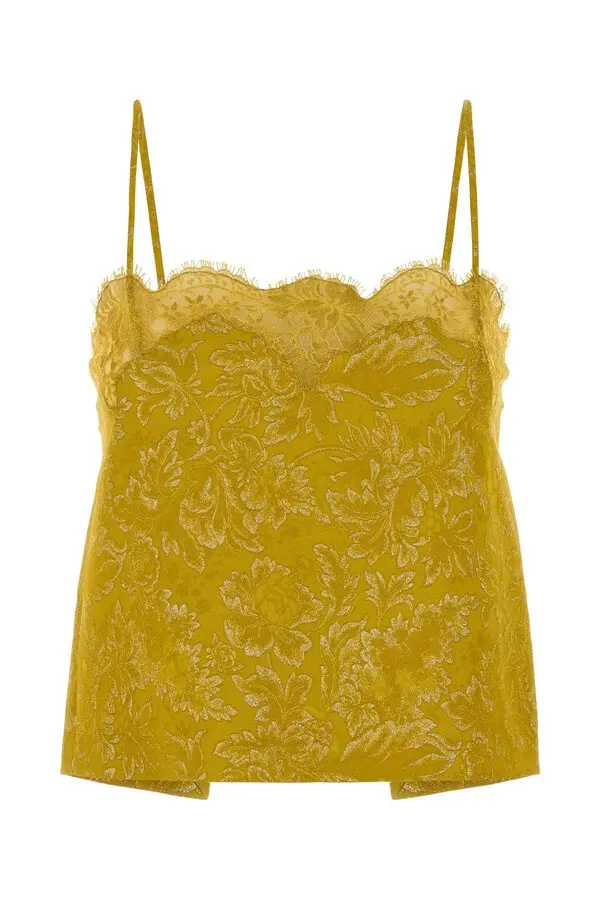 Saint Laurent Jacquard Top - Gold