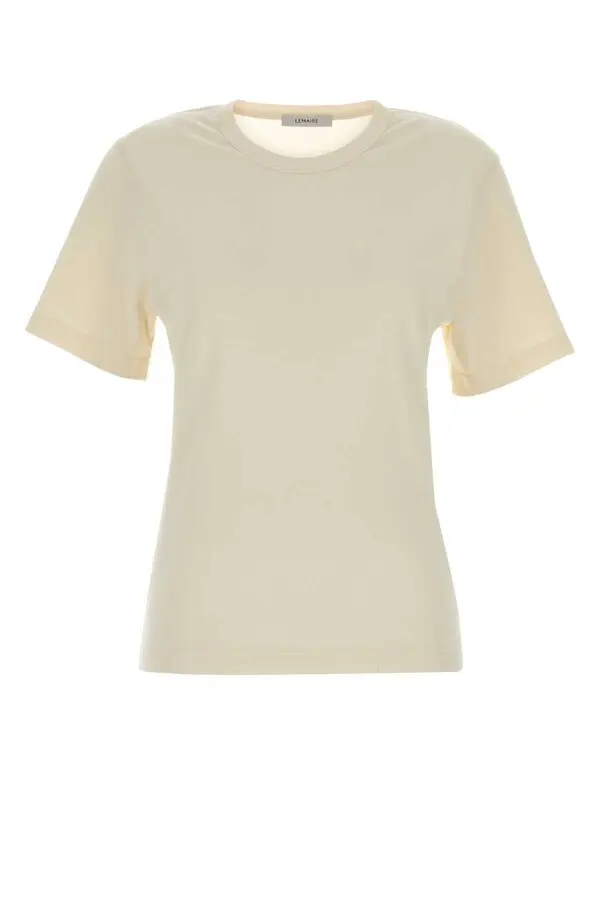 LEMAIRE Cream Cotton T-shirt - Yellow