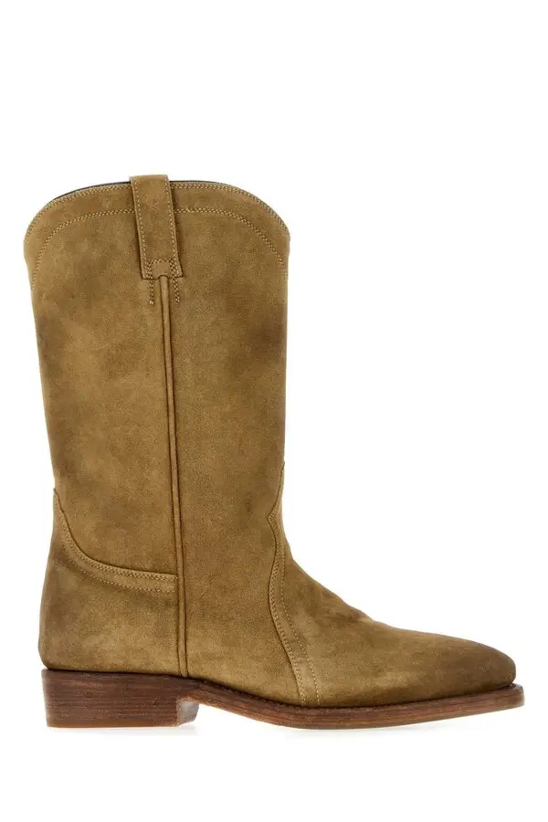 JIL SANDER Beige Suede Boots - Brown