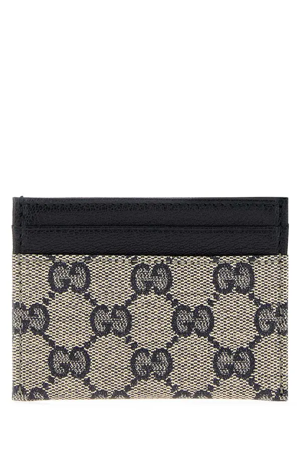 Gucci Printed Canvas Essence Classic Card Holder