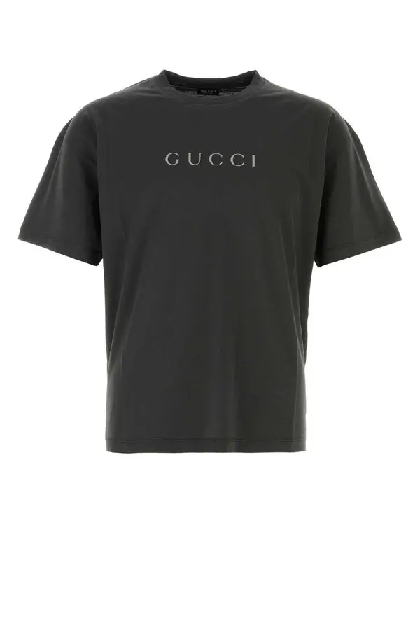 Gucci Charcoal Cotton T-shirt - Gray