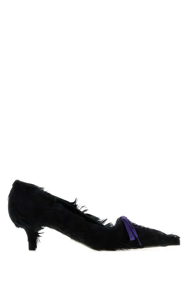 Prada Embellished Satin Pumps