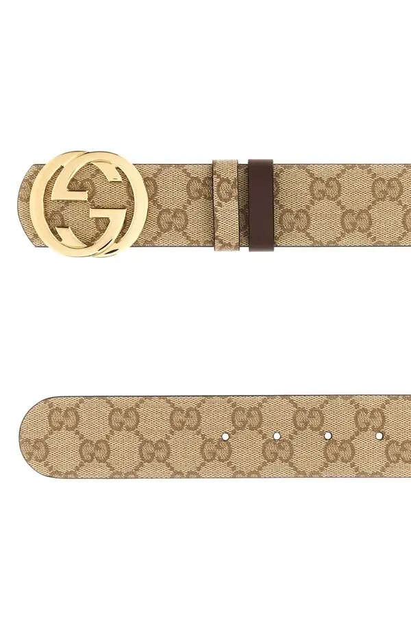 Gucci Printed Canvas Reversible Belt