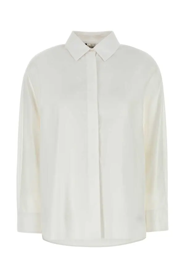 Max Mara S Cotton Conero Shirt - White