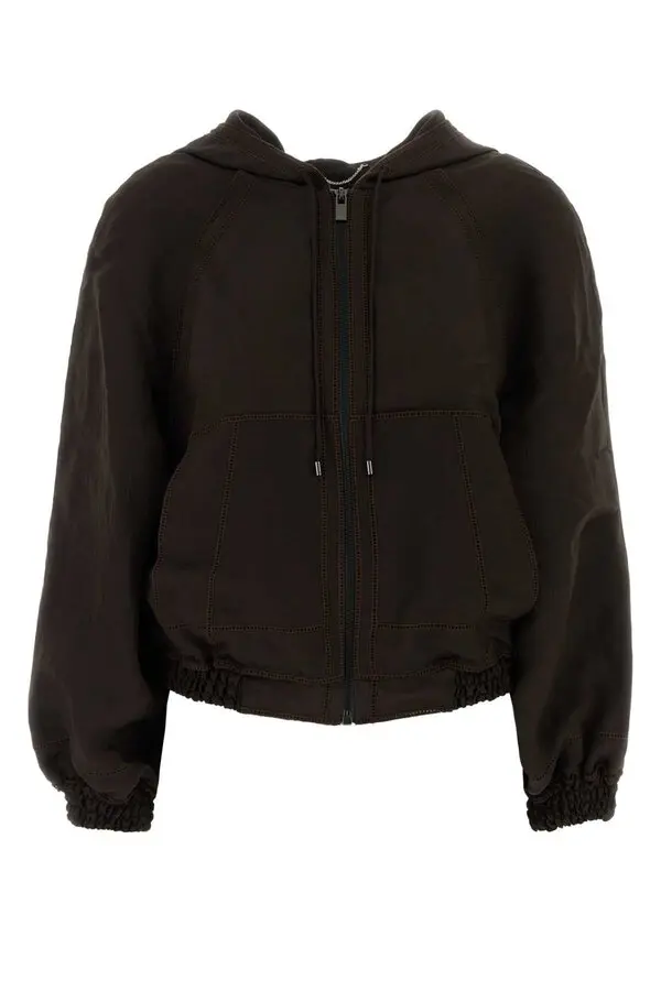Magda Butrym Chocolate Viscose Blend Windbreaker - Brown