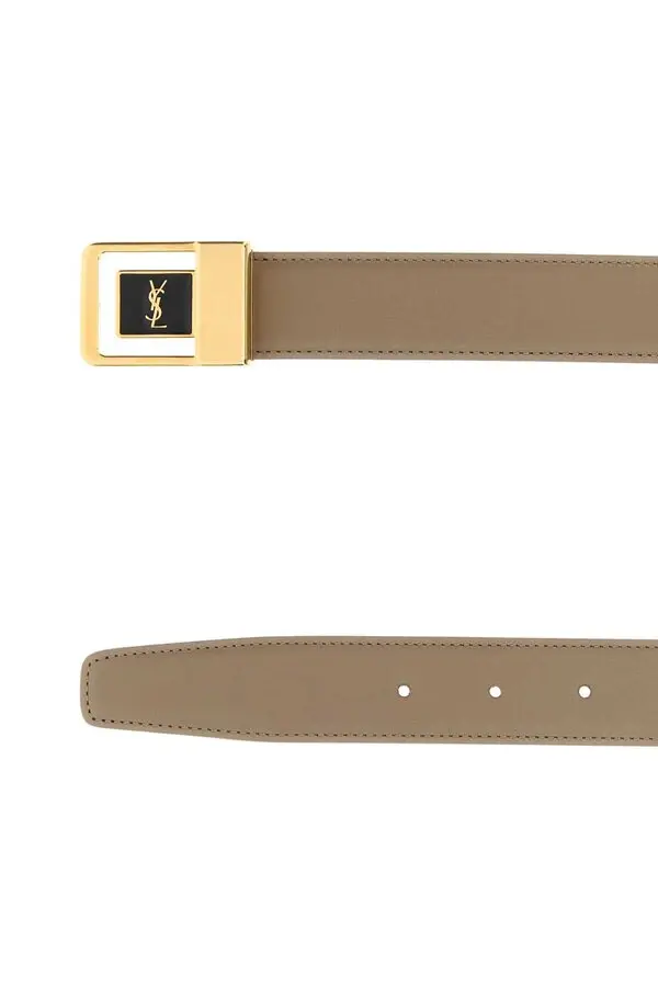 Saint Laurent Leather Belt - Gray