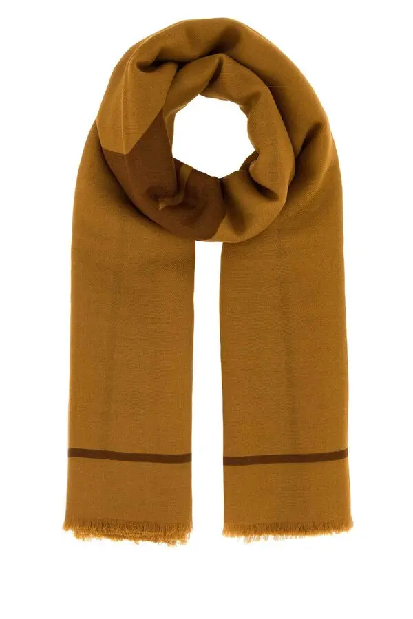 Saint Laurent Ocre Wool Scarf