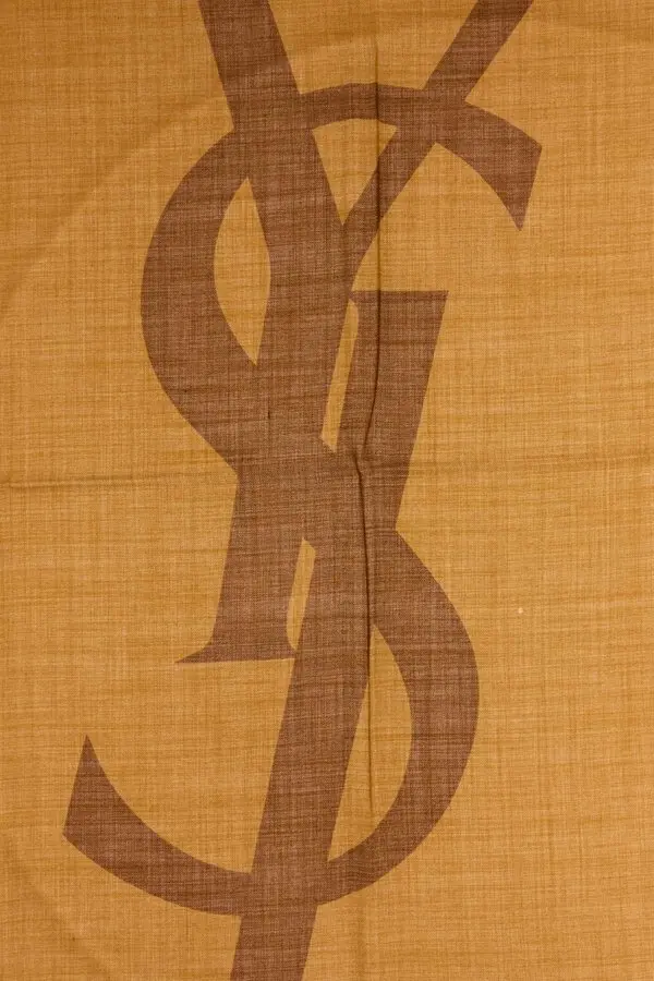 Saint Laurent Ocre Wool Scarf