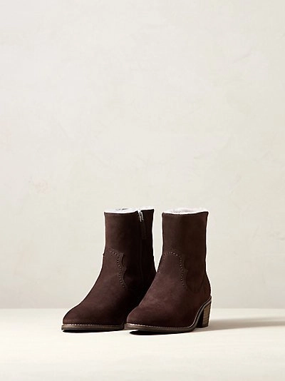 Overland S Autumn Shearling-lined Water-resistant Leather Western Boots