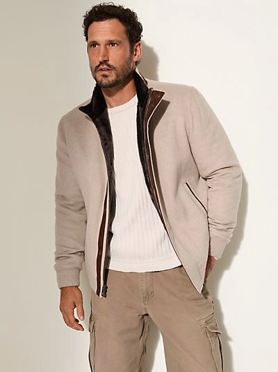 Overland Liam Cashmere Jacket With Shearling Lining