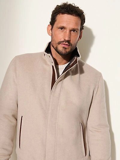 Overland Liam Cashmere Jacket With Shearling Lining
