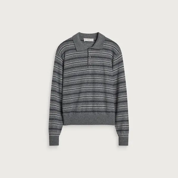 DUNST Collared Striped Sweater