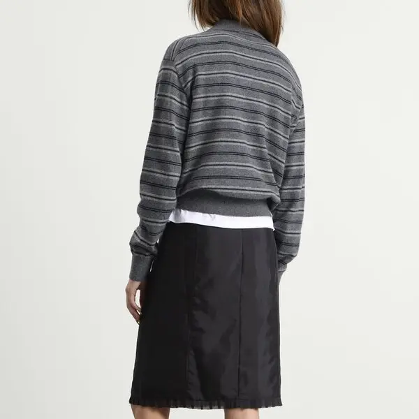 DUNST Collared Striped Sweater