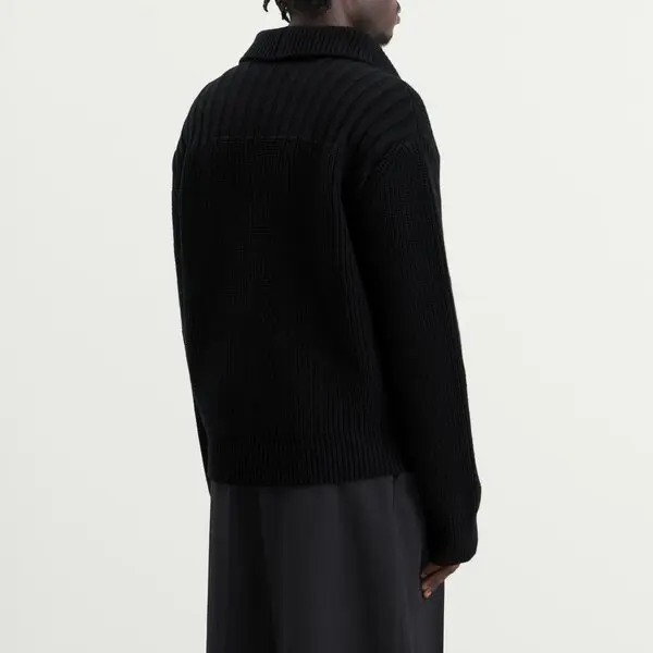 Dries Van Noten Marino Button Knitted Bomber Jacket