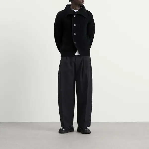 Dries Van Noten Marino Button Knitted Bomber Jacket
