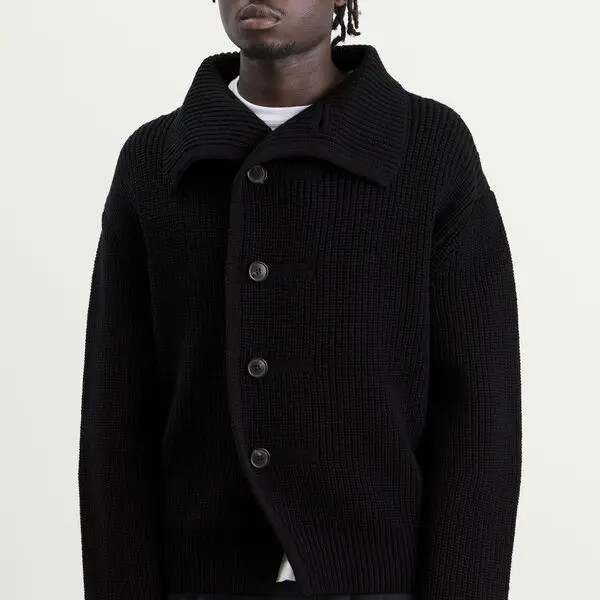 Dries Van Noten Marino Button Knitted Bomber Jacket