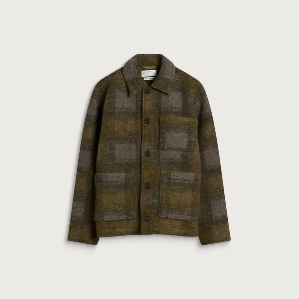 Universal Works Techno Melton Check Tag Jacket