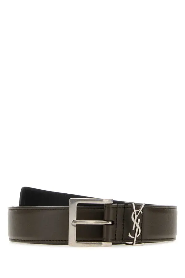 Saint Laurent Dark Leather Belt