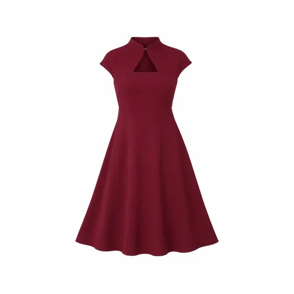 GIRL IN MIND Amora Midi Dress Wine - Red