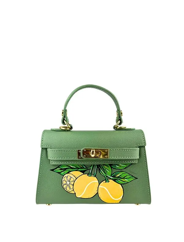 MAISON RUBAIYAT Nathani Hand-painted Leather Bag Lemons