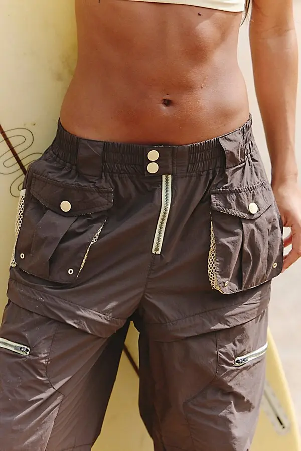 Free People Morning Meadow Convertible Hike Pants - Chocolate/sunlit Yellow