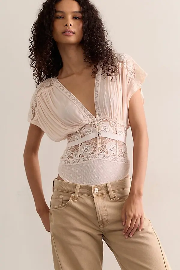 Free People Flirt Alert Bodysuit