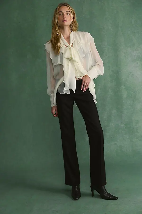 Free People Friction Bootcut Trousers - Black