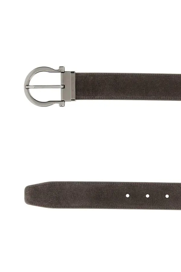 FERRAGAMO Suede Belt - Brown