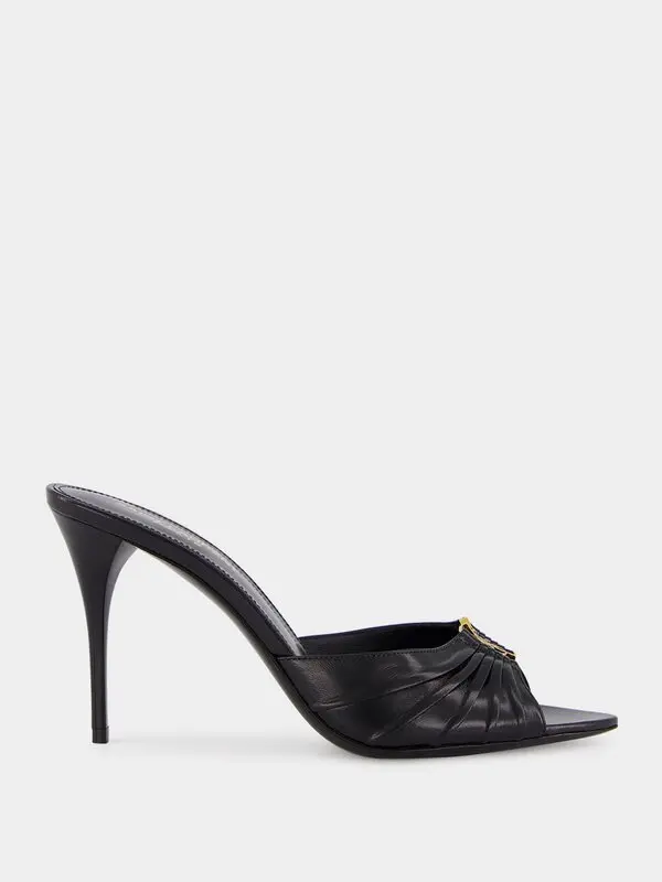Saint Laurent Babylone Open Toe Mules - Black
