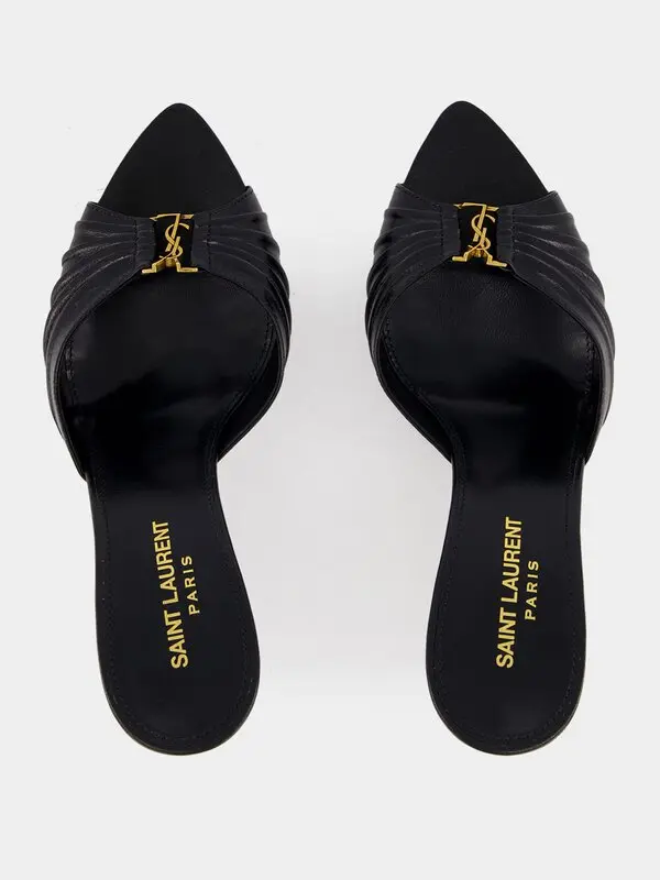 Saint Laurent Babylone Open Toe Mules - Black