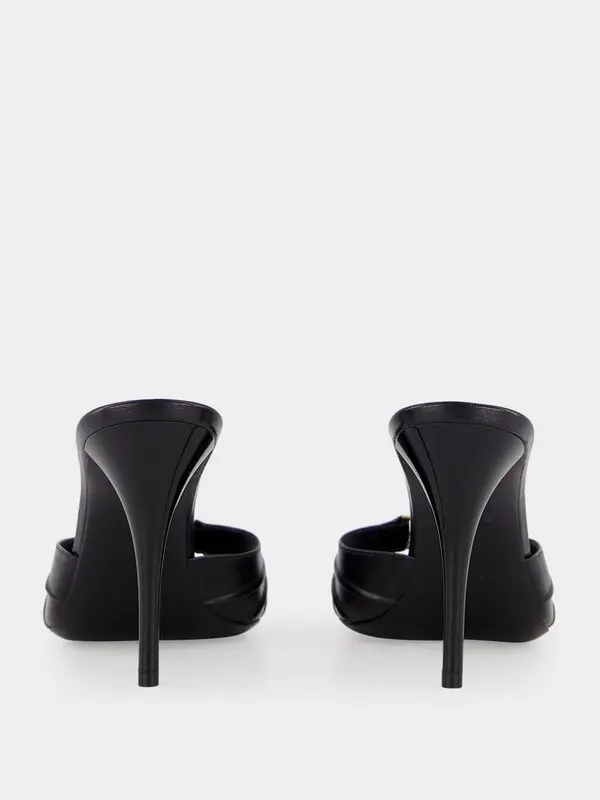 Saint Laurent Babylone Open Toe Mules - Black