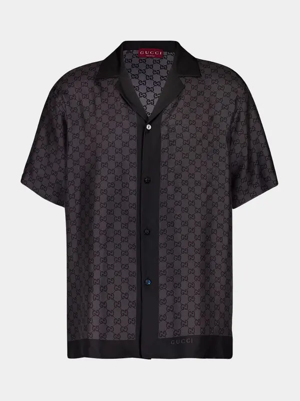 Gucci Gg Silk Twill Bowling Shirt