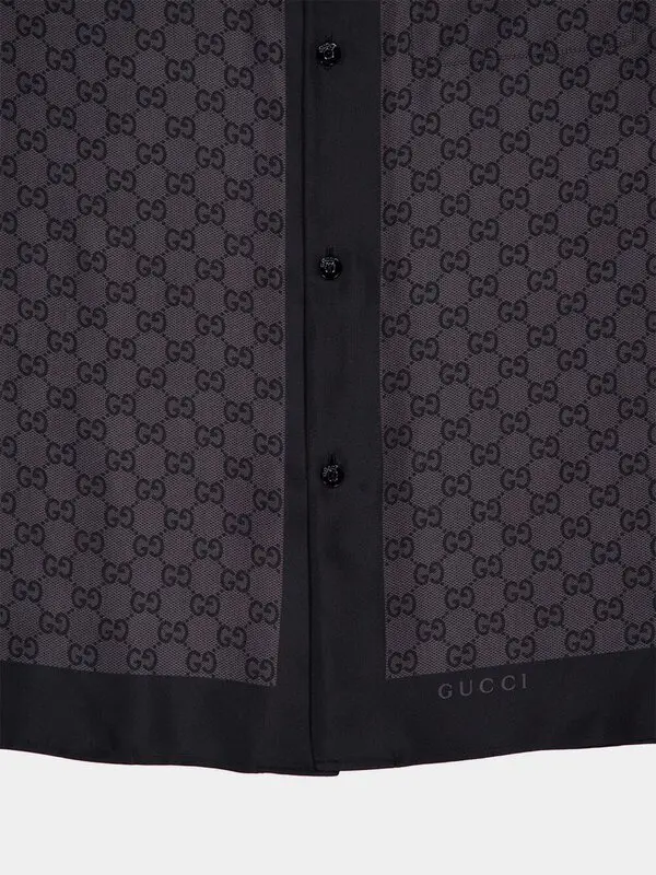Gucci Gg Silk Twill Bowling Shirt