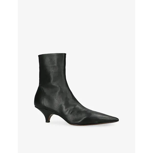 NEOUS Poera Stretch Leather Sock Ankle Boots