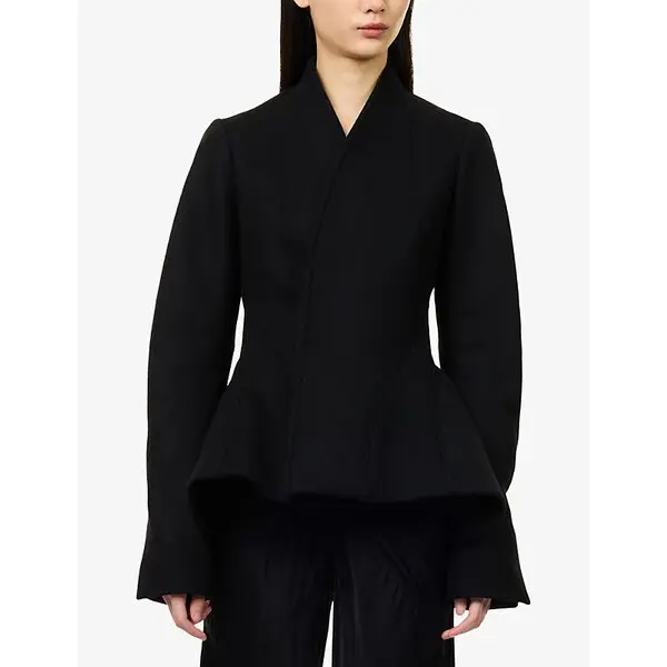 Rick Owens Moog Wrap-front Wool-blend Jacket