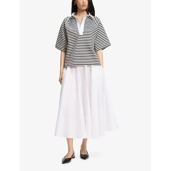 BOSS Striped Cotton-blend Polo Shirt