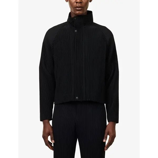 Issey Miyake Tailored Pleated Knitted Jacket