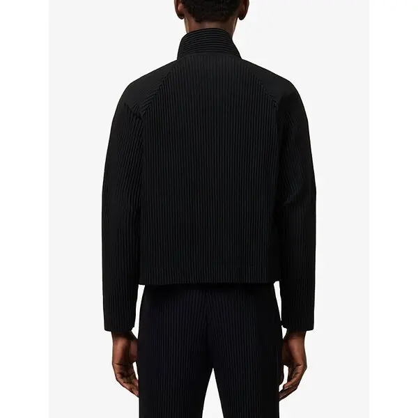 Issey Miyake Tailored Pleated Knitted Jacket