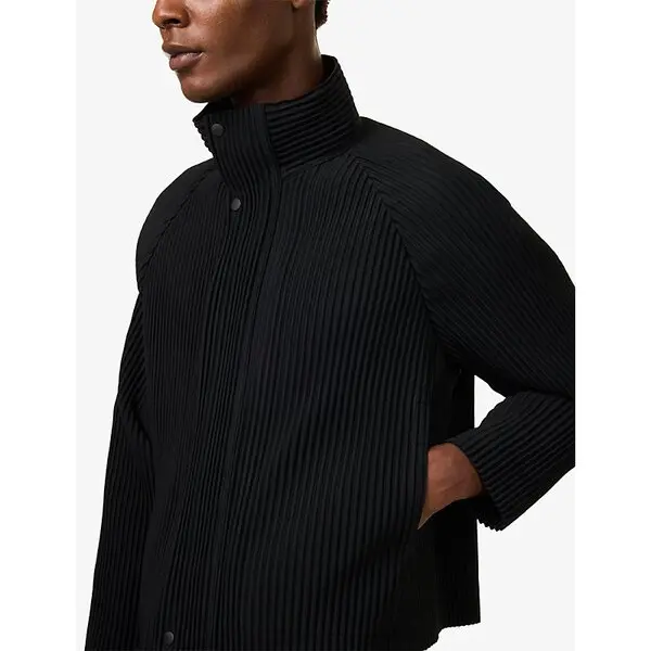 Issey Miyake Tailored Pleated Knitted Jacket